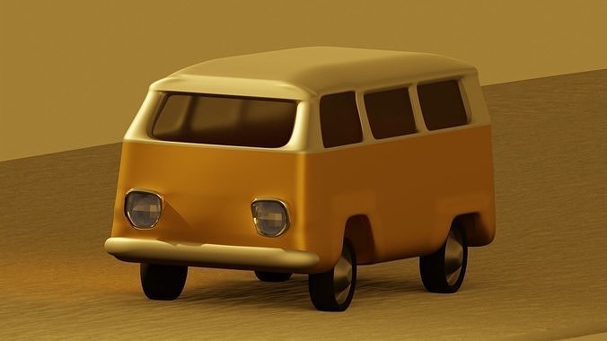 3D model Minivan vw bus VR / AR / low-poly | CGTrader