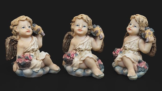 Gold Cherub Figurine