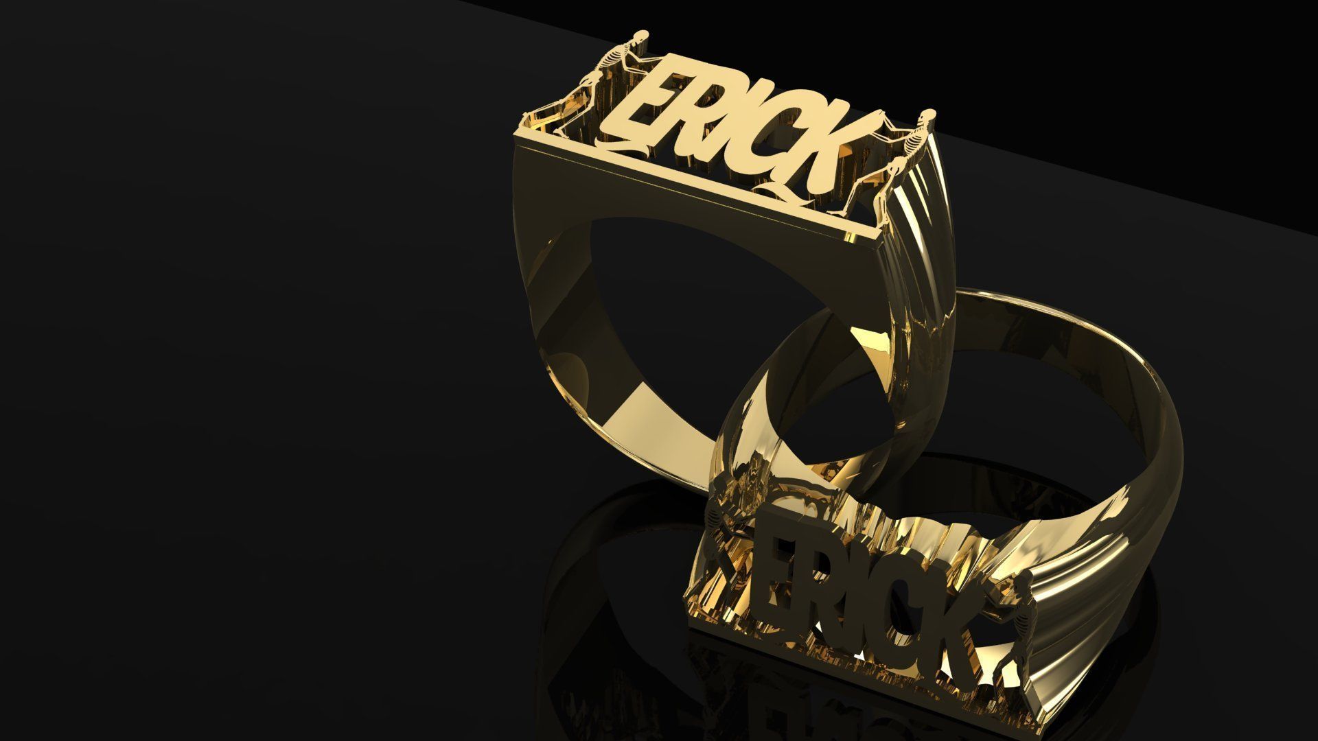 ring name erick 3D model 3D printable | CGTrader