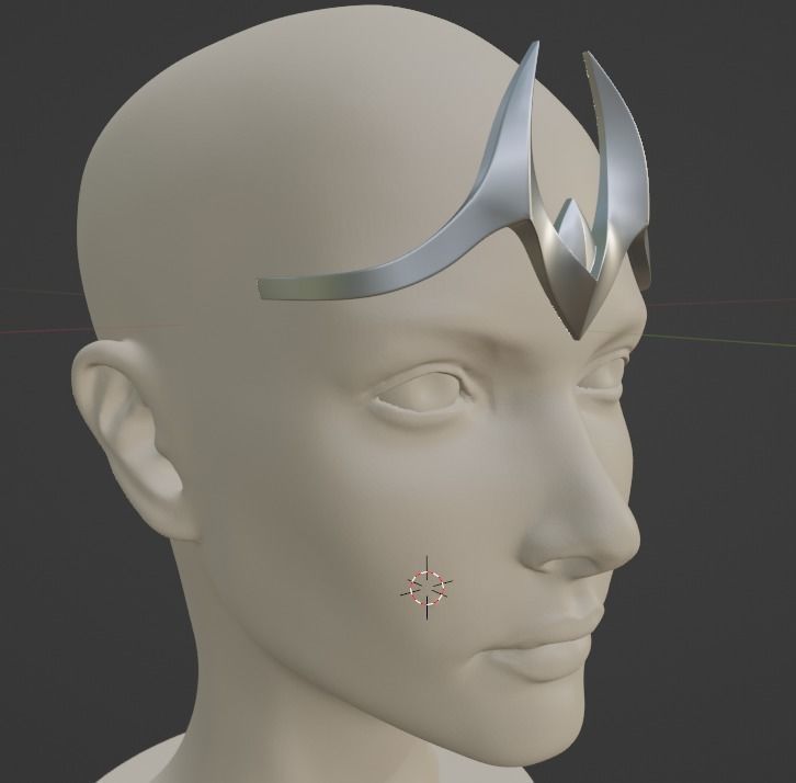 Ultraman Tiga Camearra human form tiara head piece 3D model 3D ...