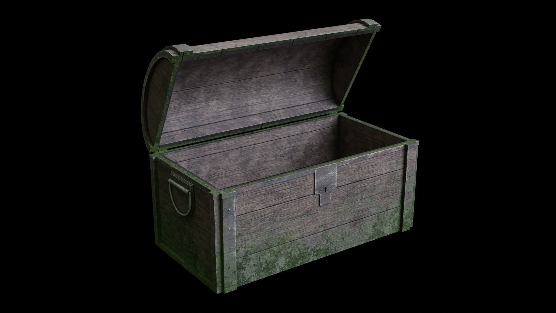 3D model Mossy Water Damaged Treasure Chest 4K VR / AR / low-poly ...