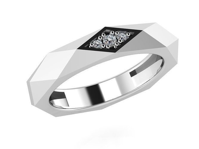 Octagon Shape Ring 0435 3D model 3D printable | CGTrader