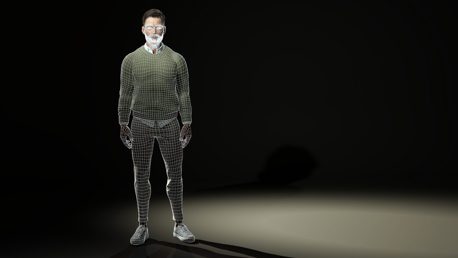 3D model Game Ready Officer Man Rigged - Texture - Materials - 3 Lv ...