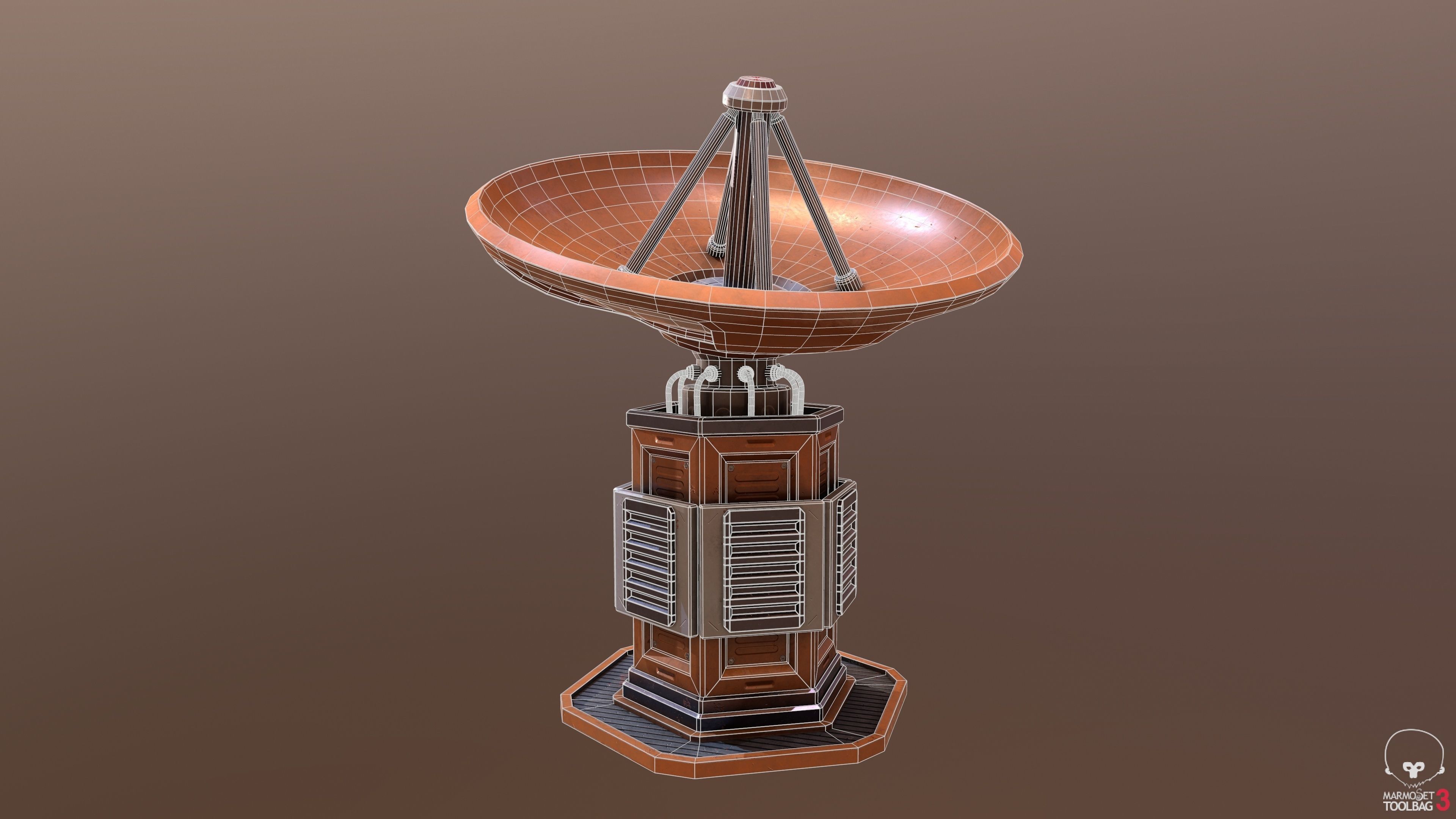 3D model Sci Fi Satellite dish VR / AR / low-poly | CGTrader