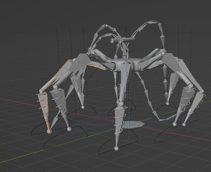 full rigged sci-fi spider 3D model animated rigged | CGTrader