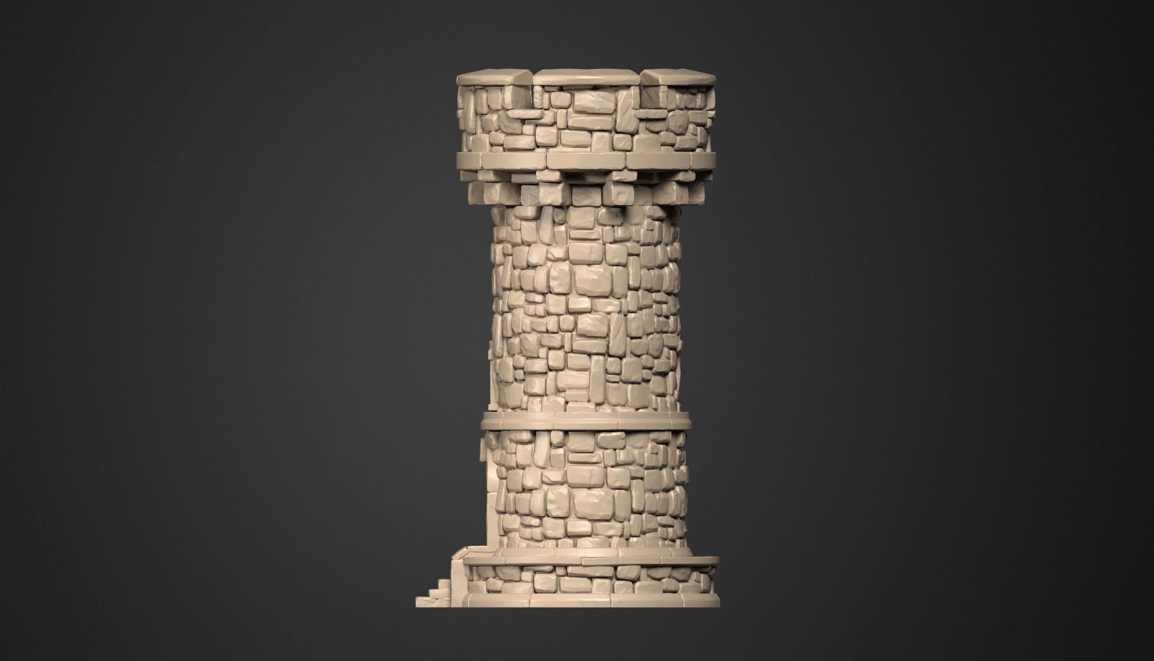 Fantasy defense tower 3D model 3D printable | CGTrader