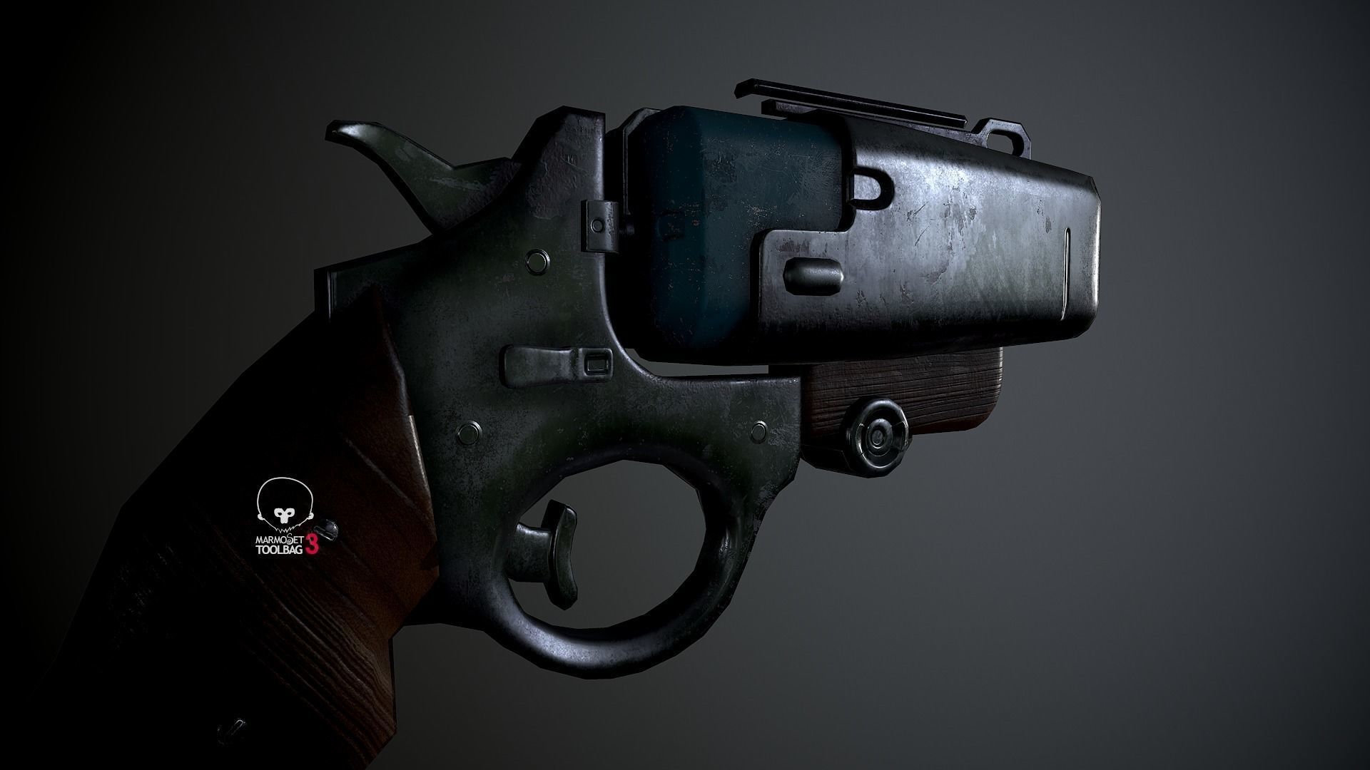 3D model Wasp gun Pistol revolver Low-poly VR / AR / low-poly | CGTrader
