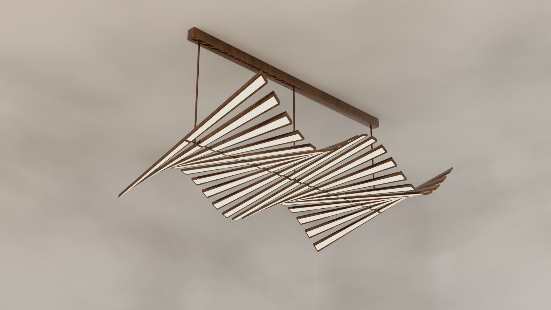 parametric wave chandelier 3D model | CGTrader