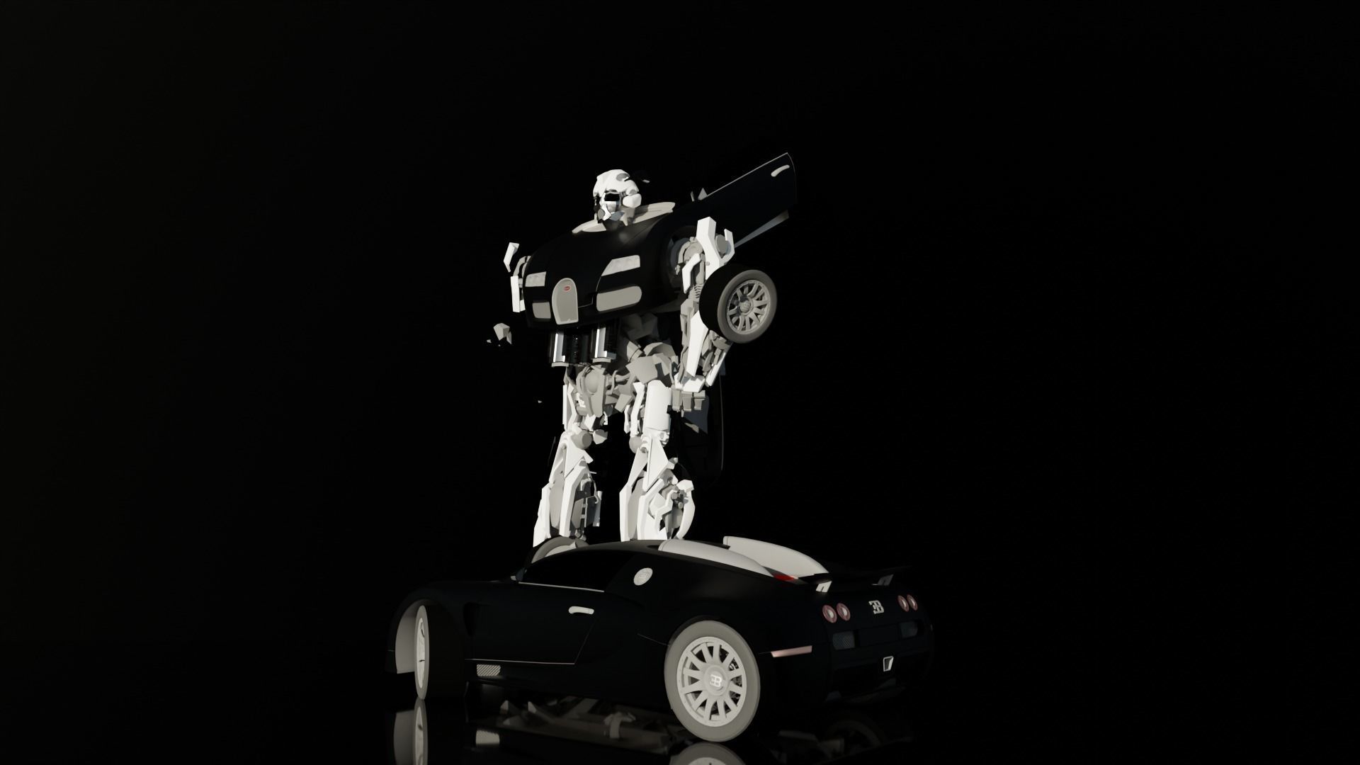 3D model Bugatti Transformer VR / AR / low-poly | CGTrader