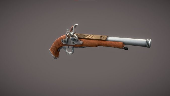 3D model Flintlock Pistol VR / AR / low-poly | CGTrader