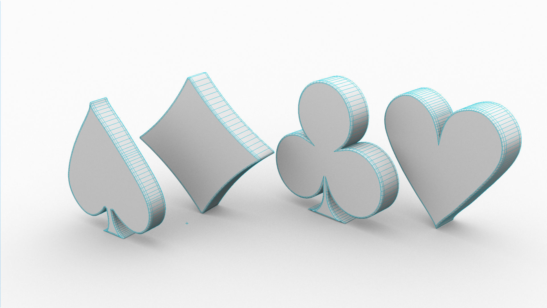 Cards Symbols 3D model | CGTrader