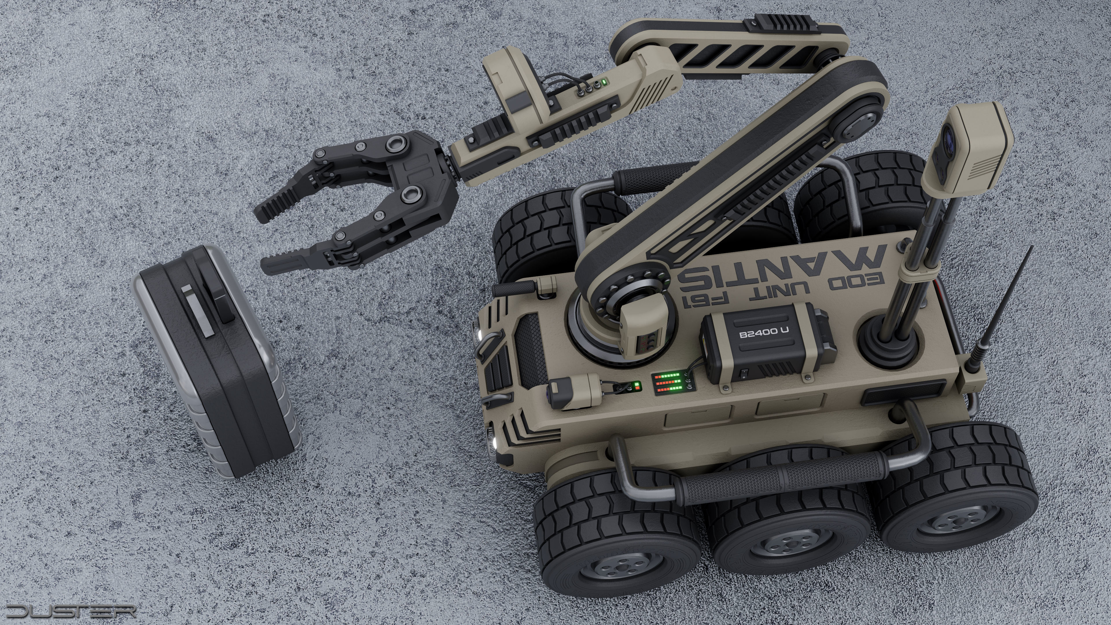 Bomb Disposal Robot 3D model rigged | CGTrader