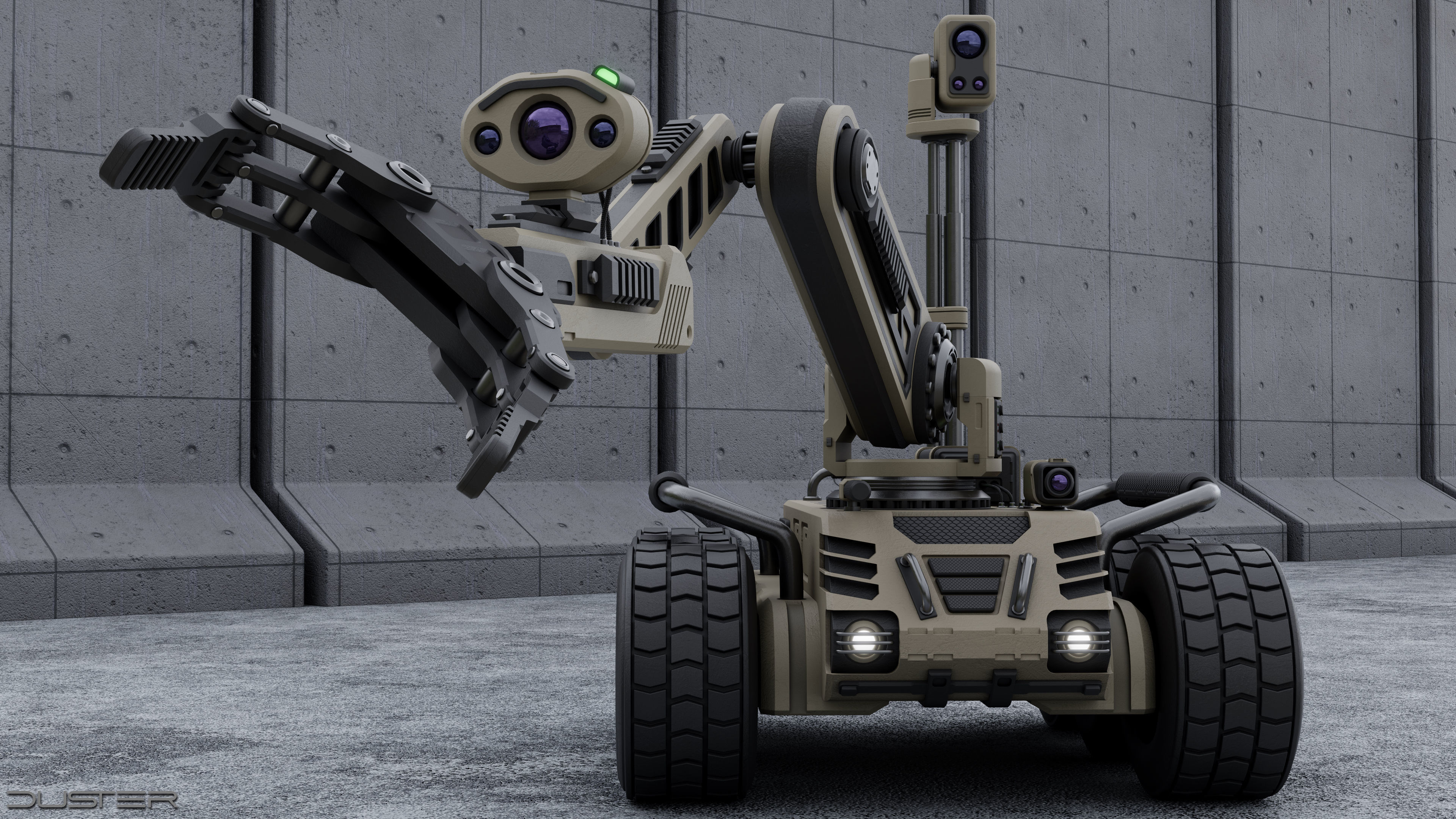 Bomb Disposal Robot 3D model rigged | CGTrader