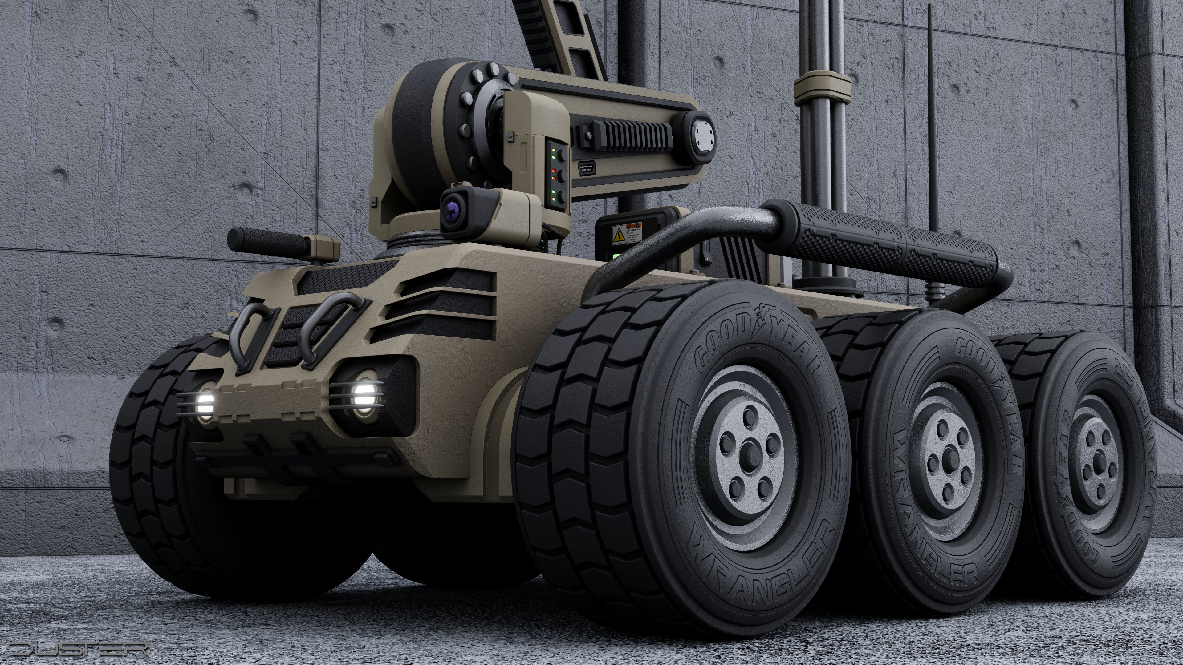 Bomb Disposal Robot 3D model rigged | CGTrader
