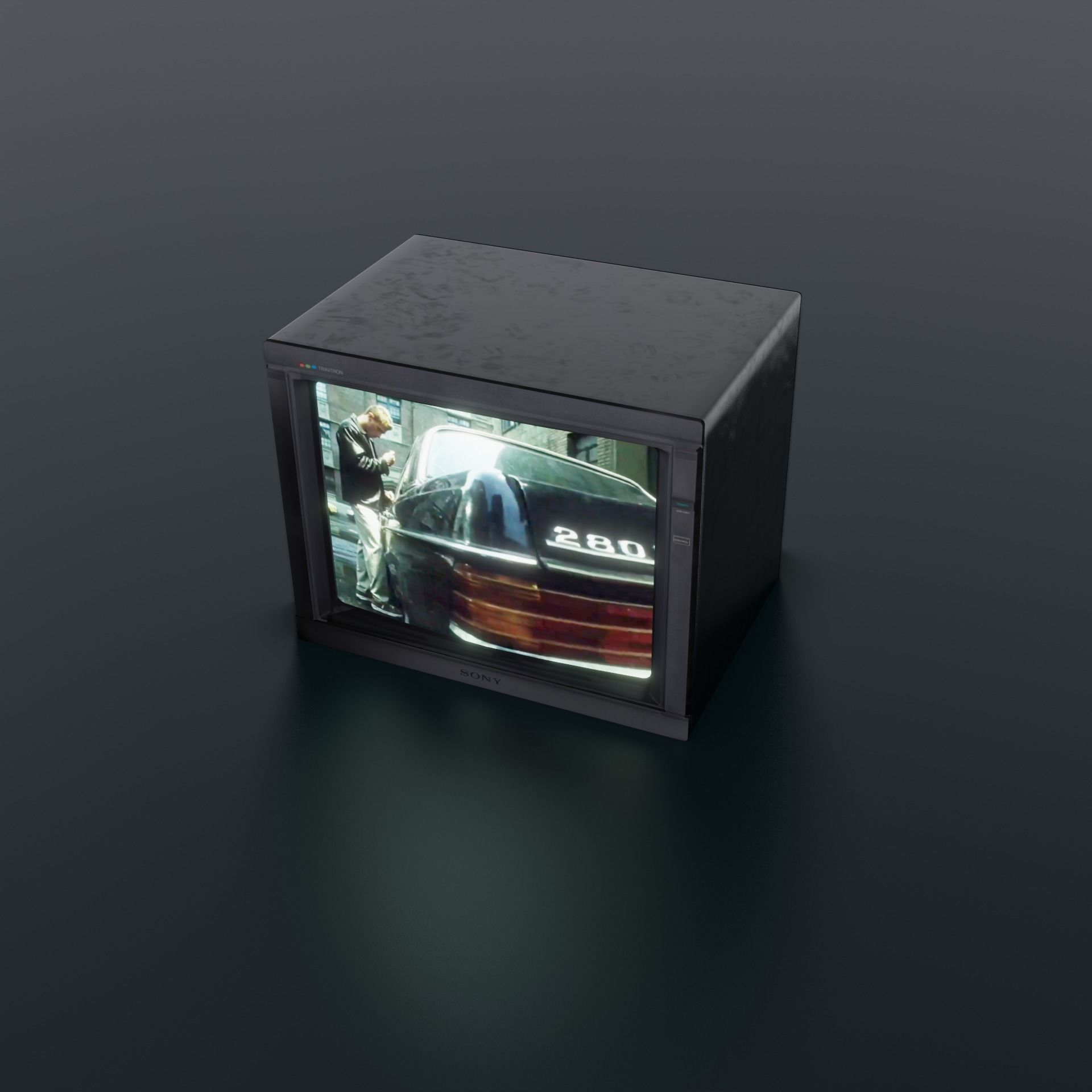 3D model Sony Trinitron CRT Retro Television Set VR / AR / low-poly ...