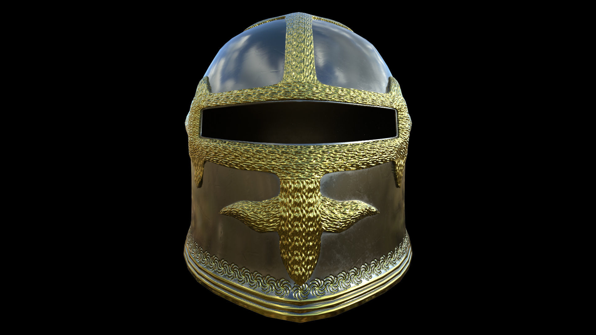 Medieval knight helmet warrior 3D model | CGTrader