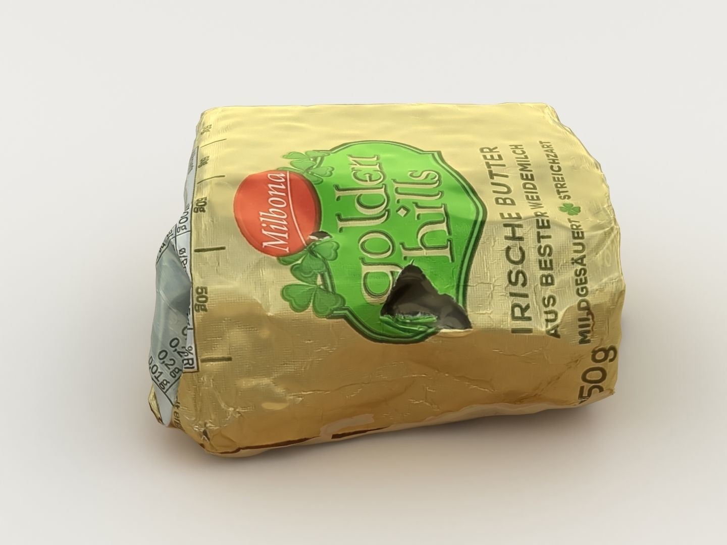 Butter gold wrapper 3D model | CGTrader