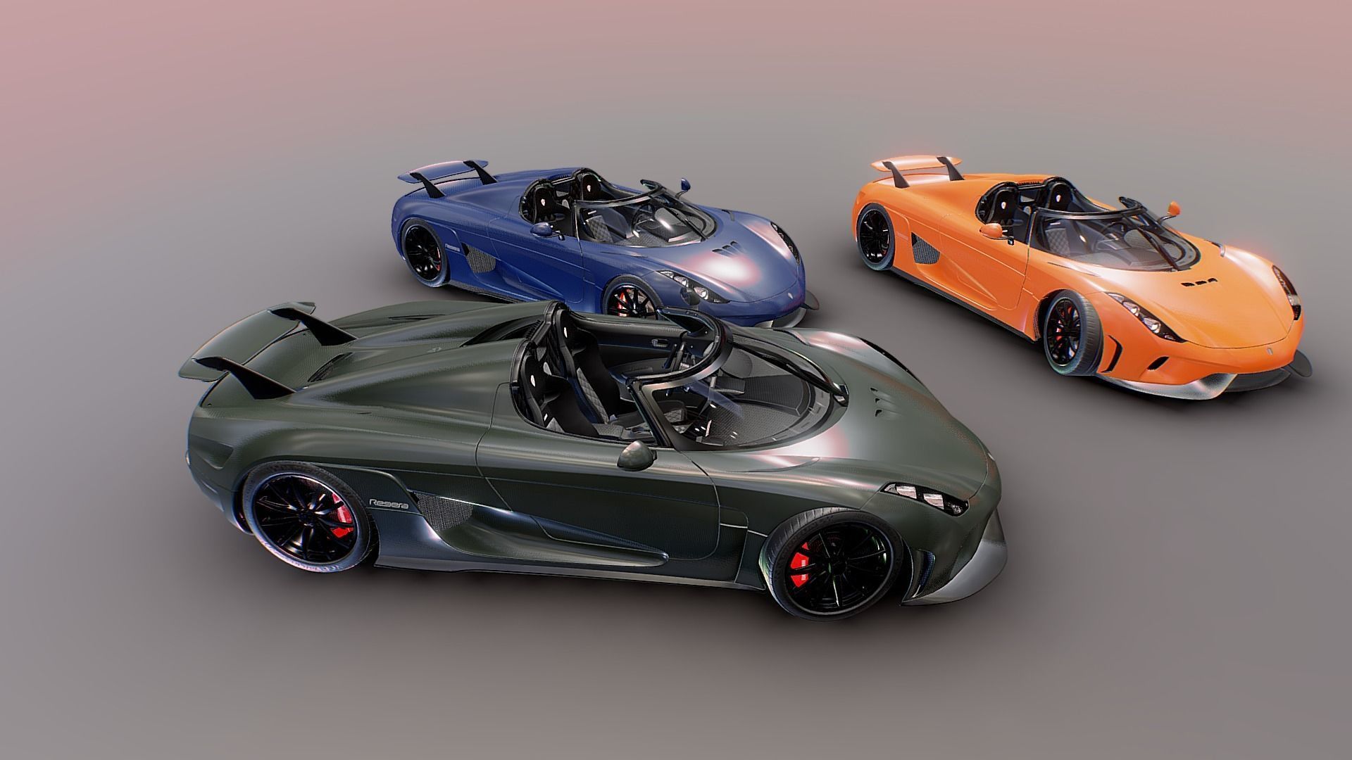 Regera pack 3D model rigged | CGTrader