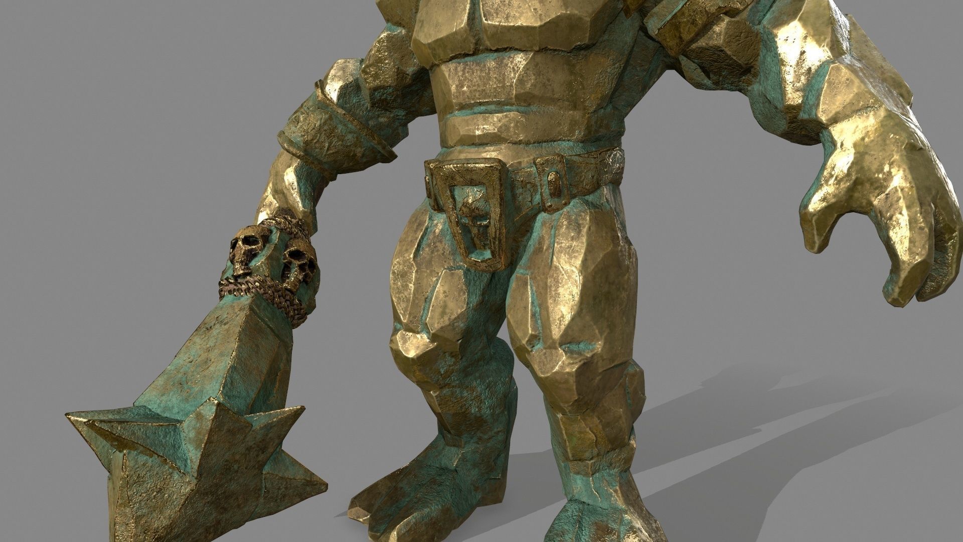 3D model gold monster VR / AR / low-poly | CGTrader