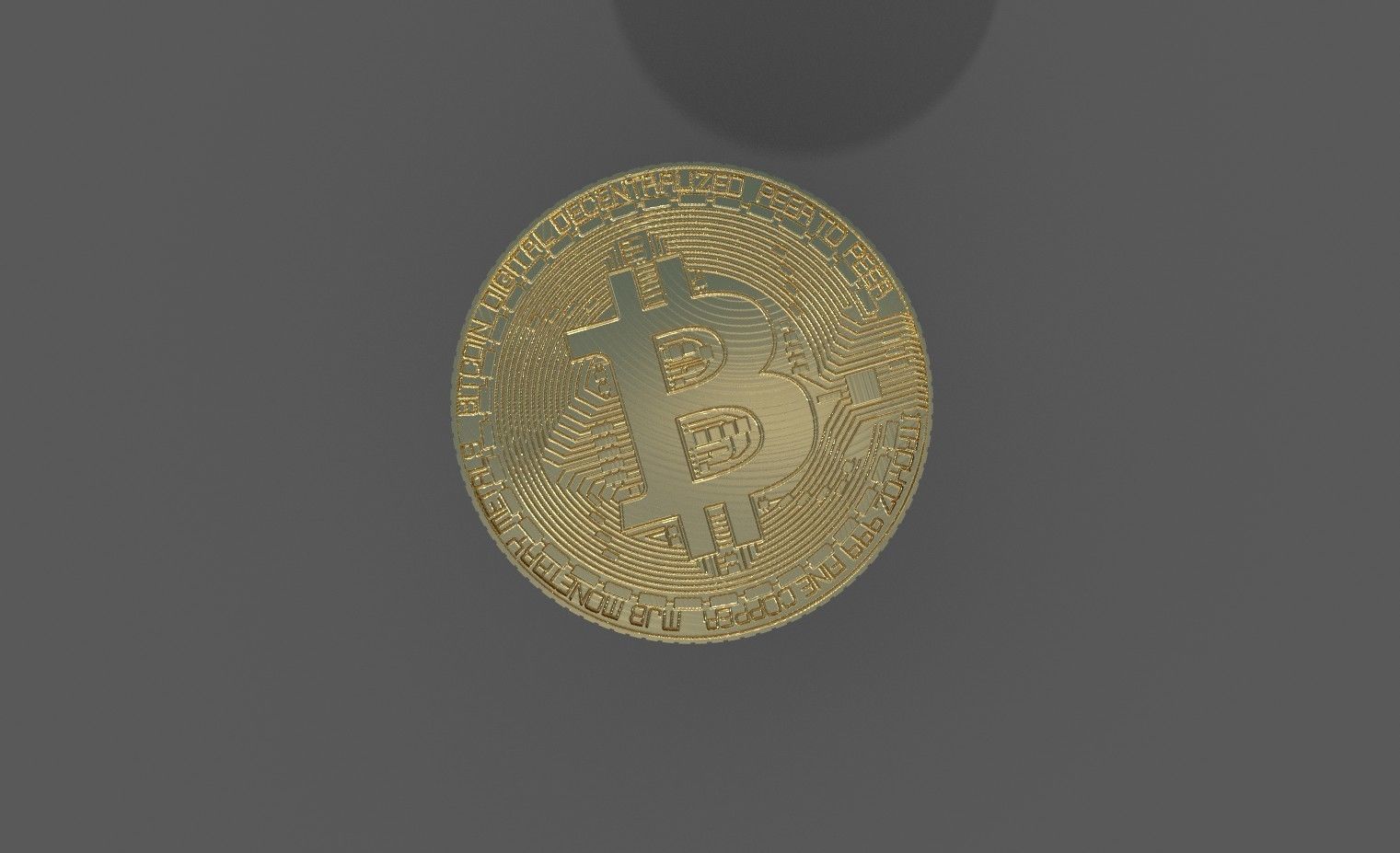 Bitcoin gold coin 3D model | CGTrader