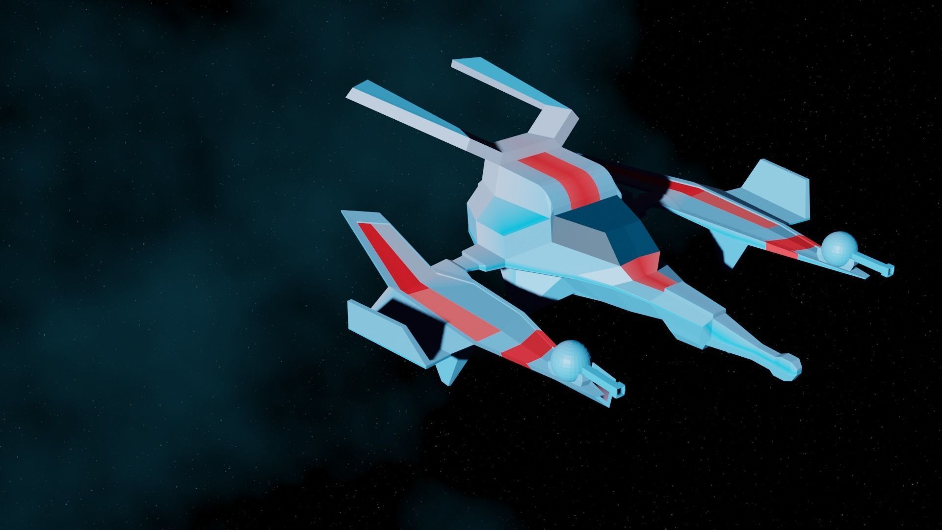 3D model SpaceShip Fighter pack VR / AR / low-poly | CGTrader