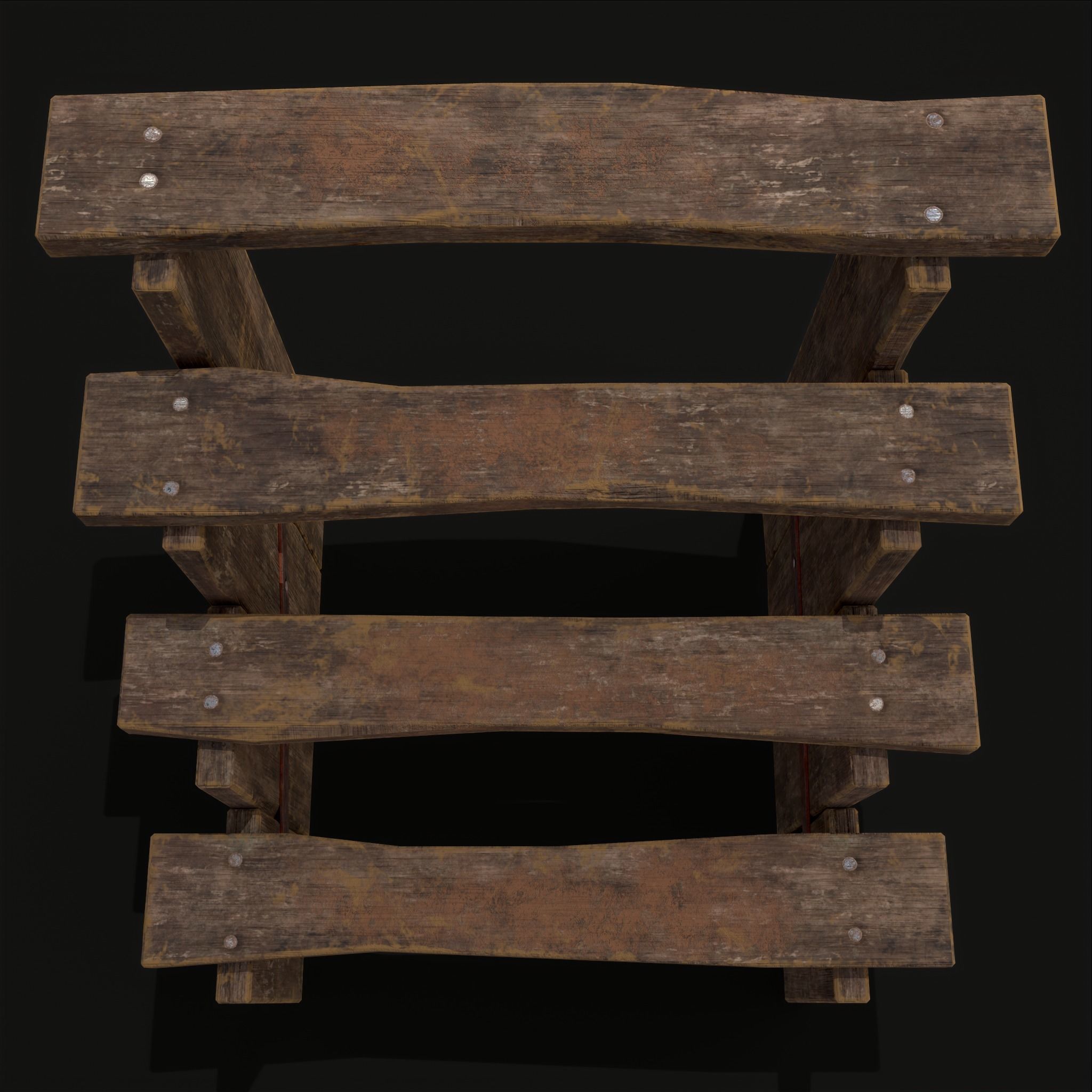 Medieval Style Three Ladders 3D Model Collection | CGTrader