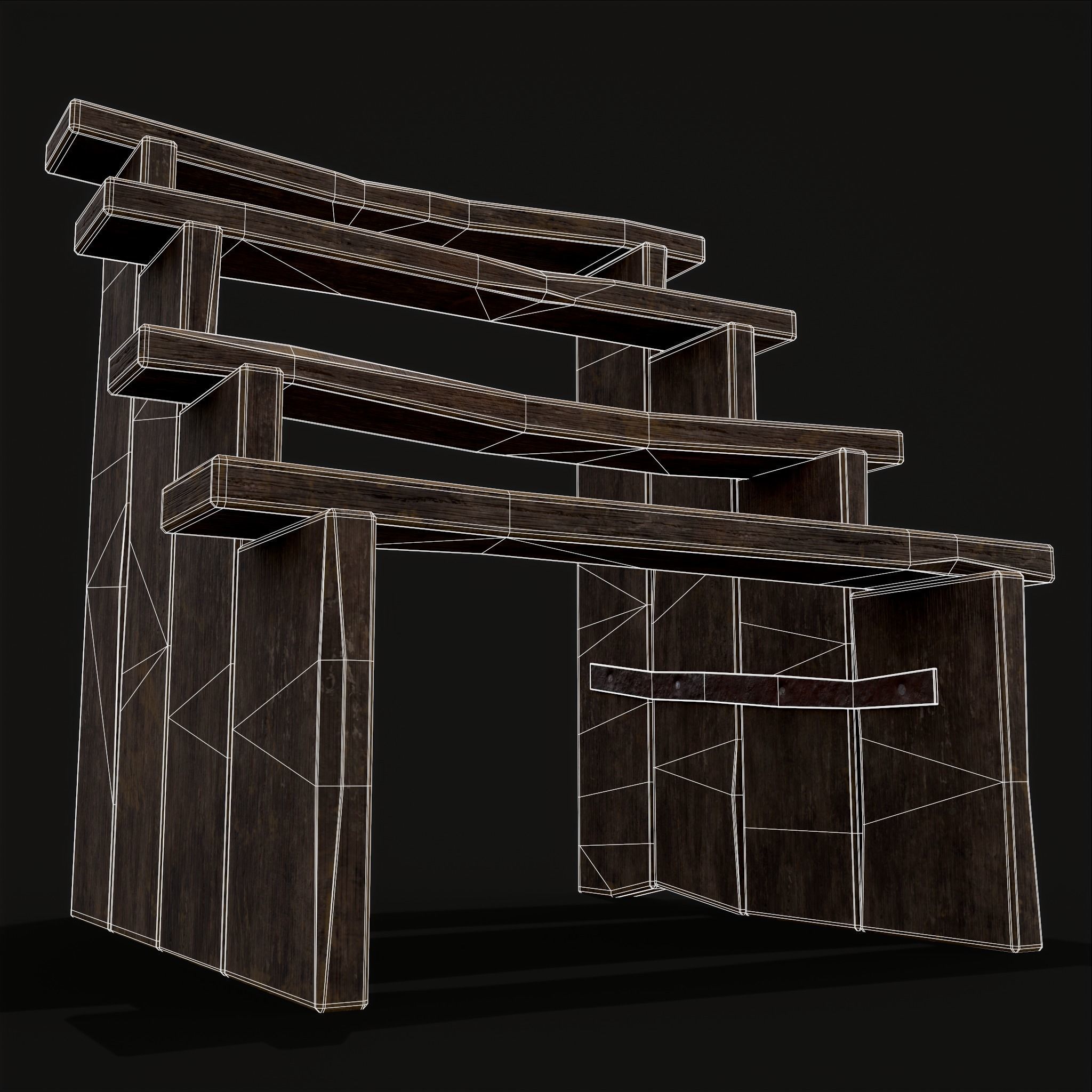 Medieval Style Three Ladders 3D Model Collection | CGTrader