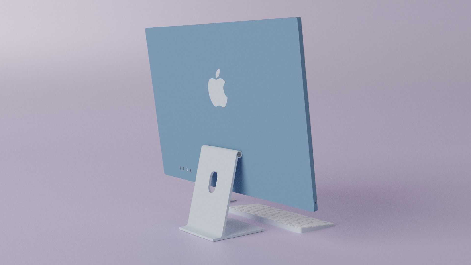 iMac 24-inch 2021 Blue 3D model | CGTrader
