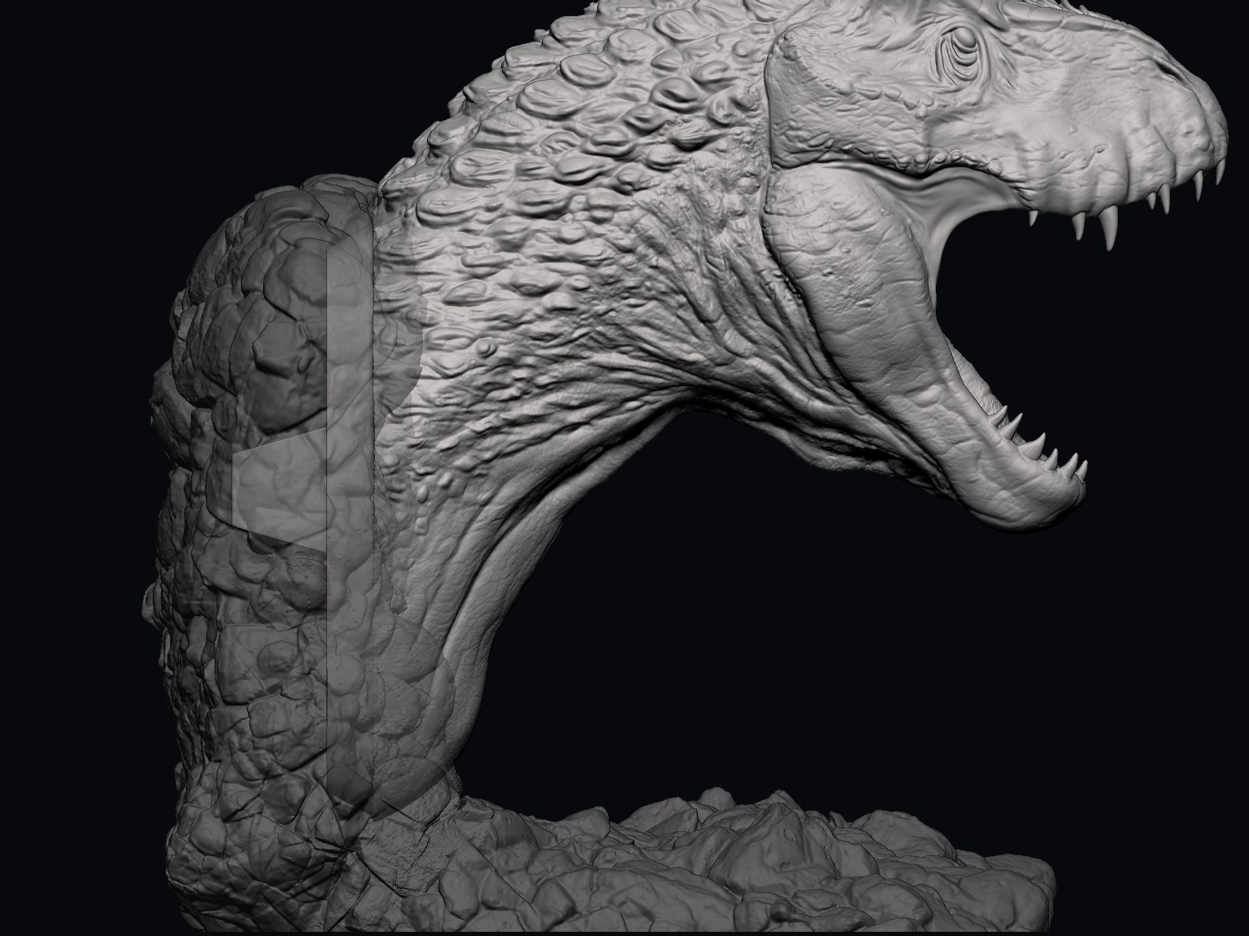 T REX Head - STL 3D model 3D printable | CGTrader