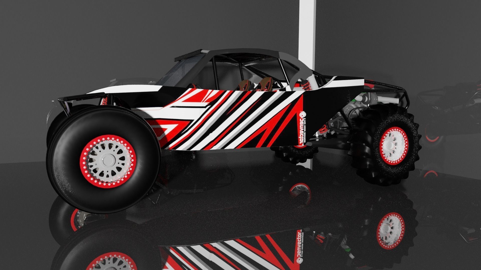 3D model Tatum Motorsports Dragon 2 seat sand car VR / AR / low-poly ...