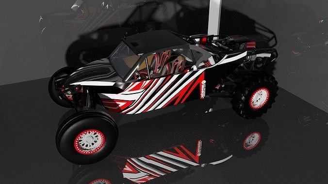 3d Model Tatum Motorsports Dragon 2 Seat Sand Car Vr Ar Low-poly