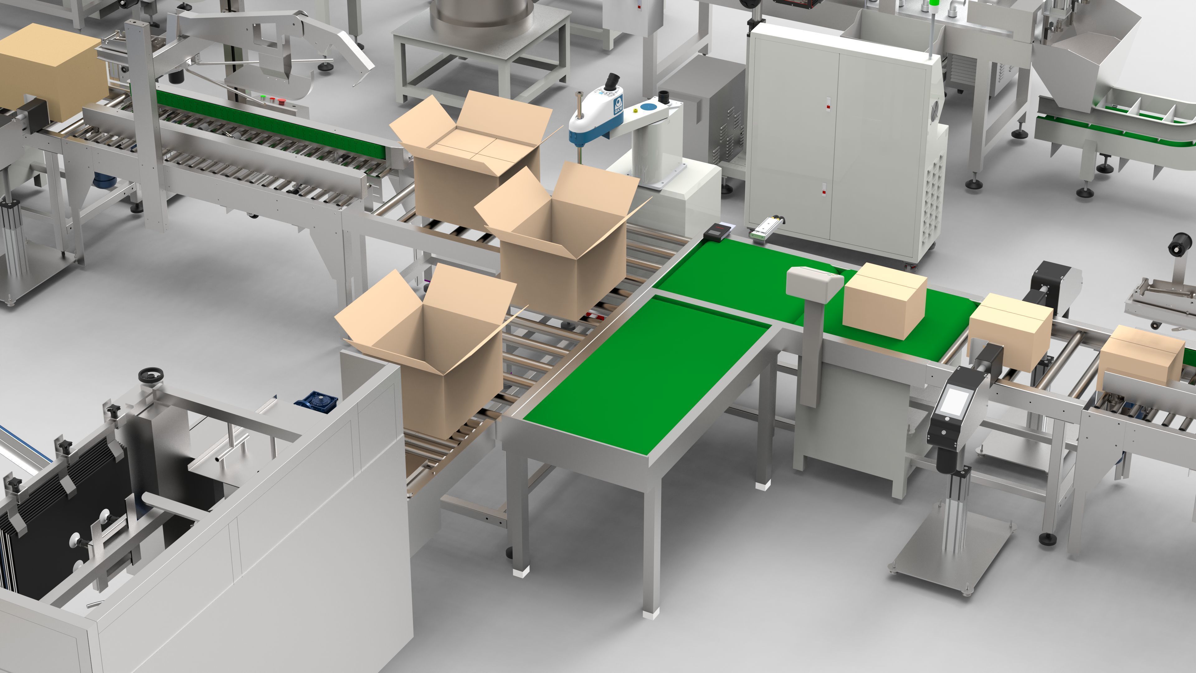Automatic Plastic Parts Production Line 3D model | CGTrader