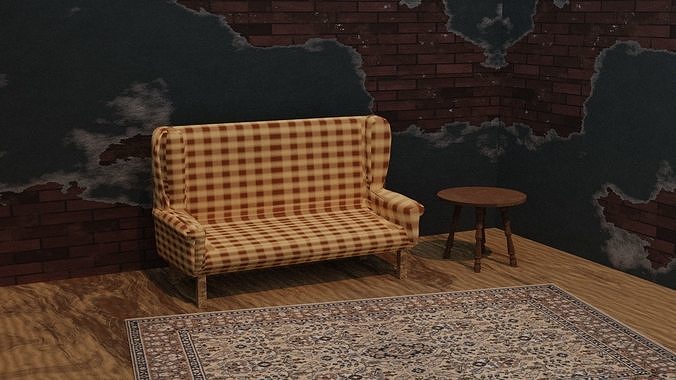 3D model Horror Living Room Set 3D model VR / AR / low-poly | CGTrader