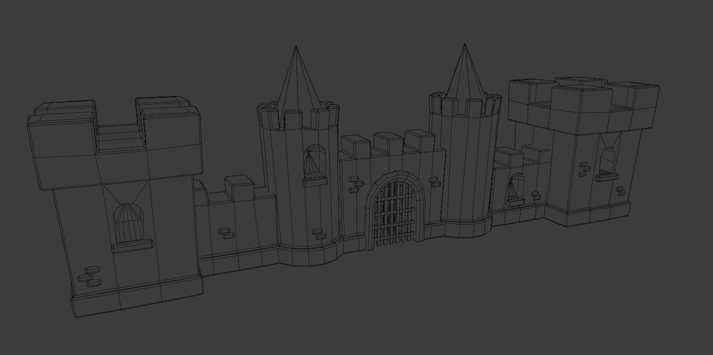 3D model Lowpoly Castle Model VR / AR / low-poly | CGTrader