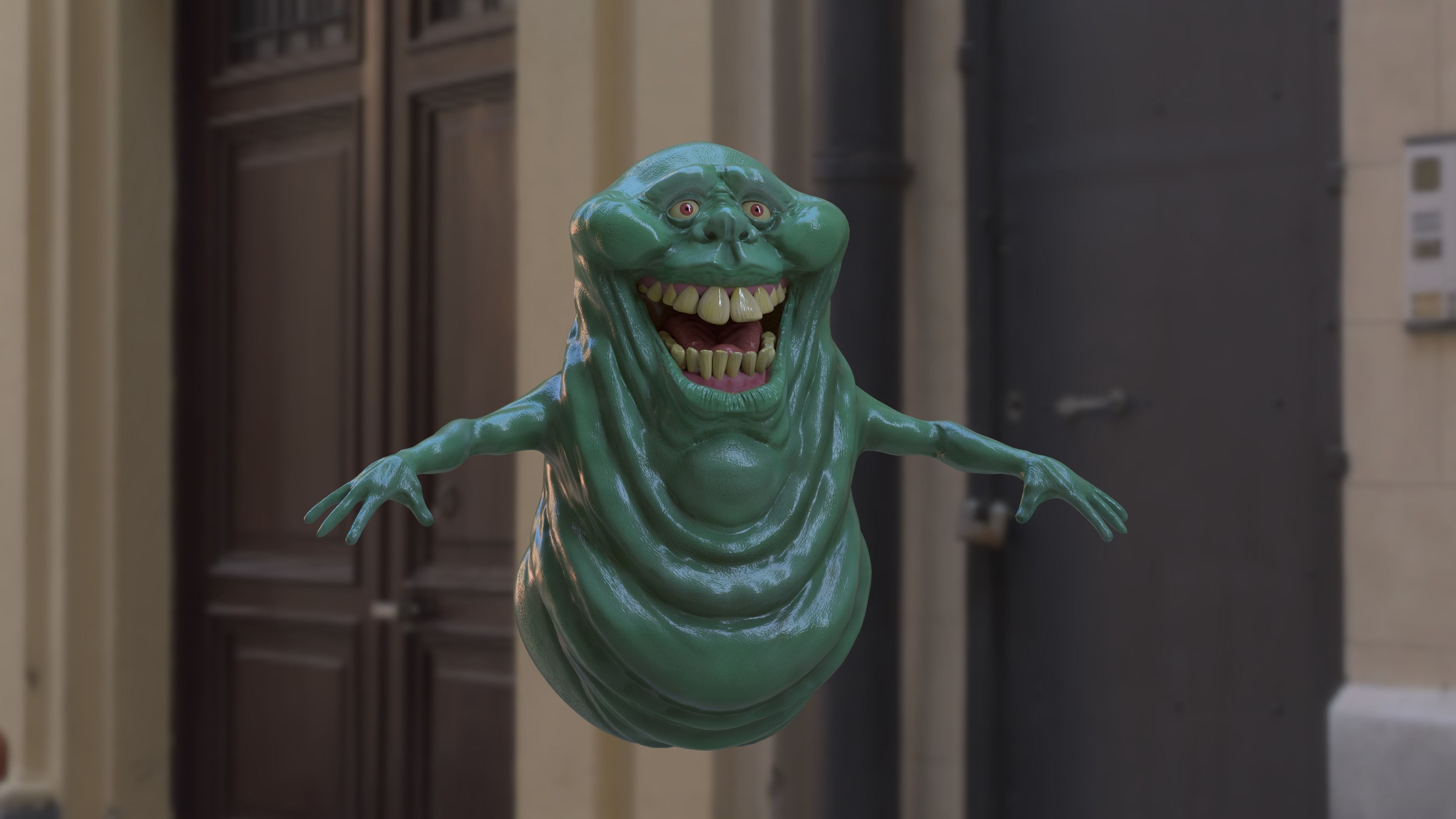SLIMER 3D MODEL creature flying in air 3D model rigged | CGTrader