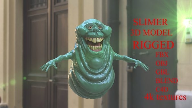 SLIMER 3D MODEL creature flying in air 3D model rigged | CGTrader