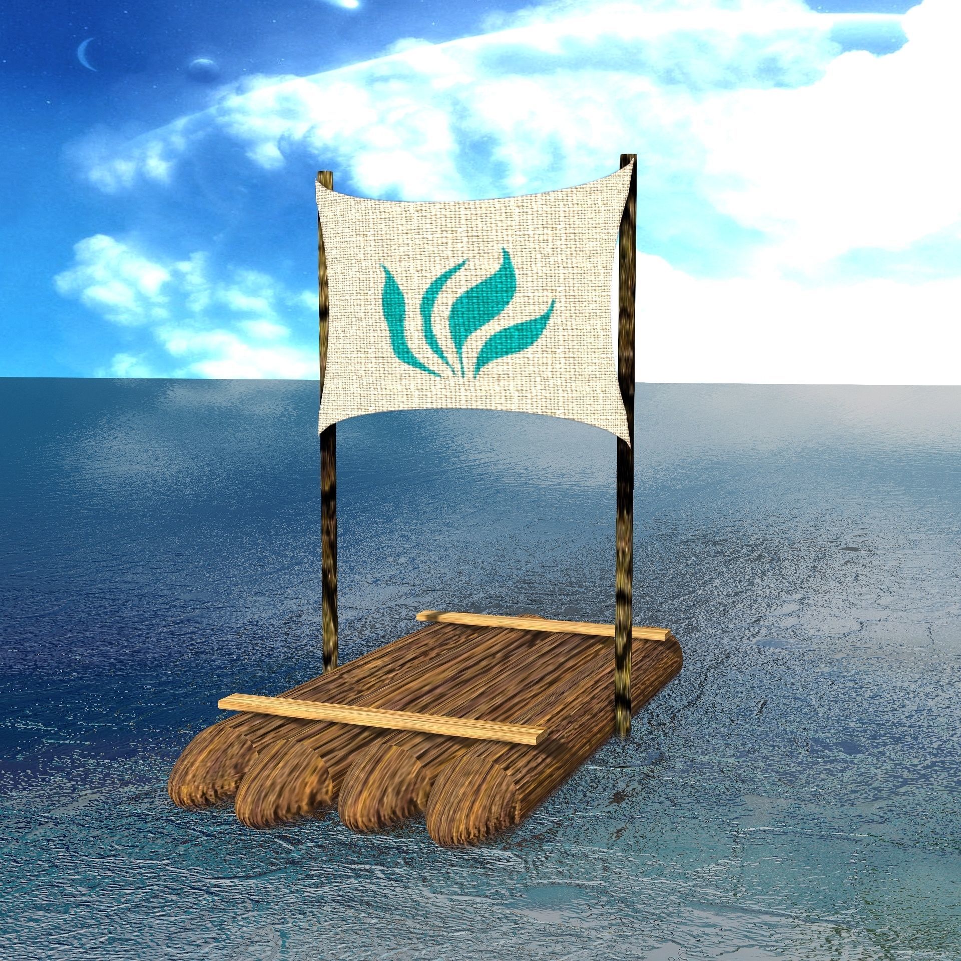 3D model Sail Raft VR / AR / low-poly | CGTrader