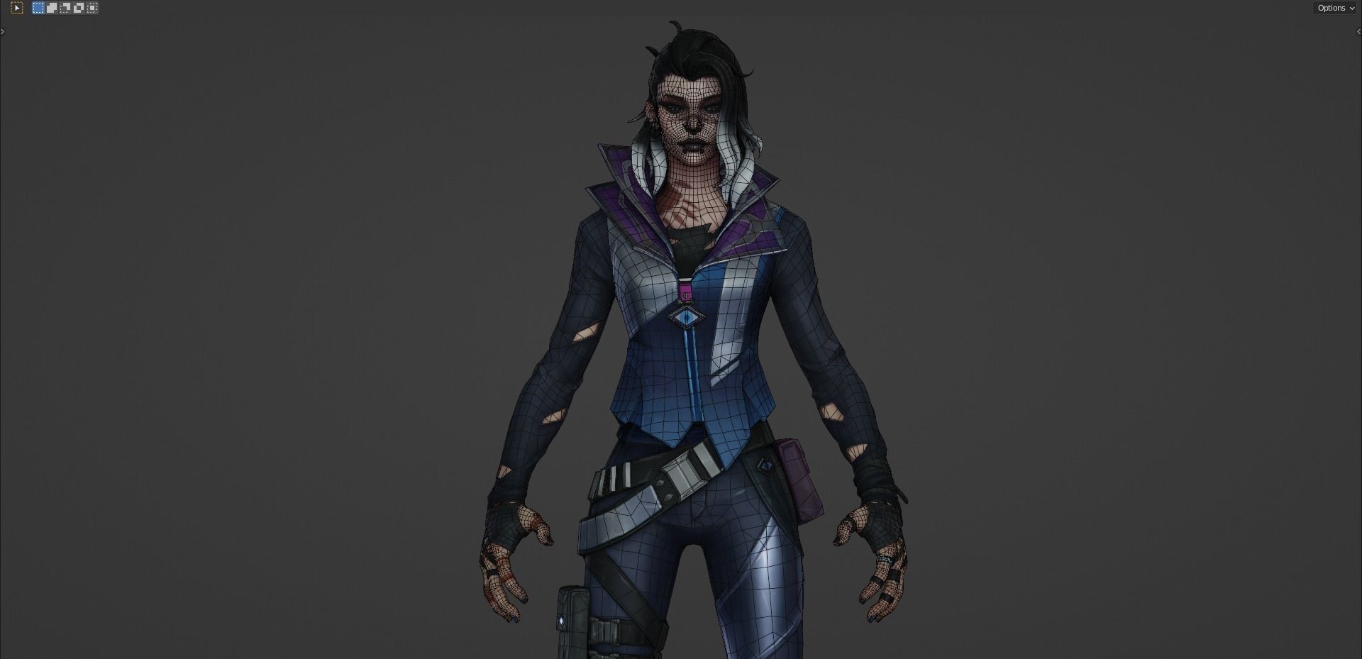 Fade Valorant Character Rig Blender 3D model rigged | CGTrader