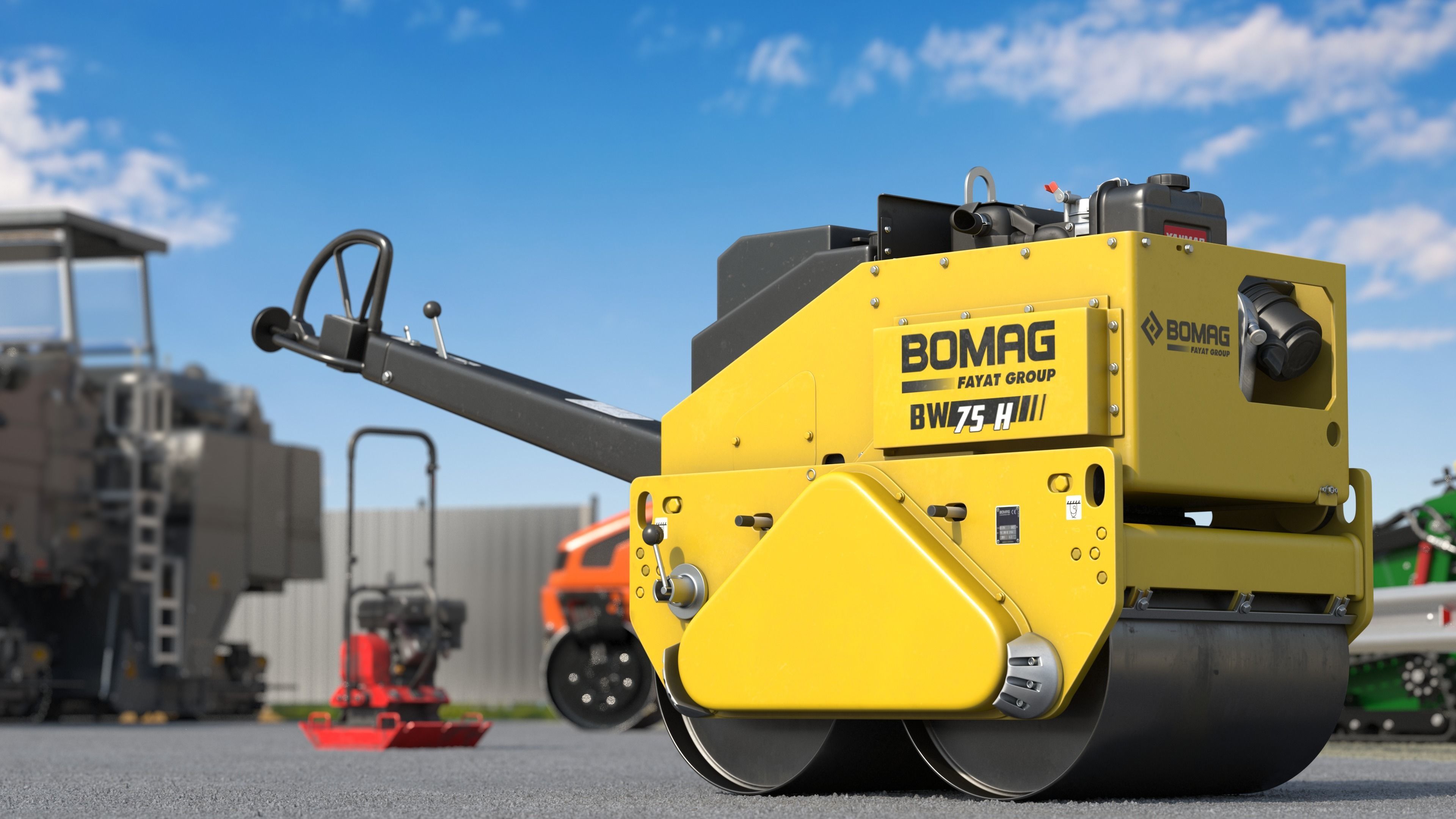 Hand Guided Vibratory Roller BOMAG BW 75H 3D model | CGTrader