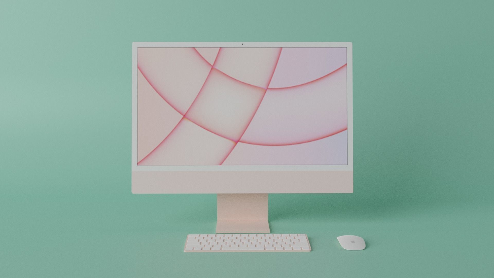 iMac 24-inch 2021 Pink 3D model | CGTrader
