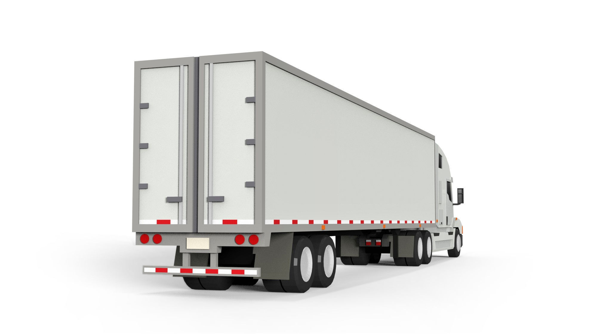 3D model Cartoon Trailer Truck 2 VR / AR / low-poly | CGTrader