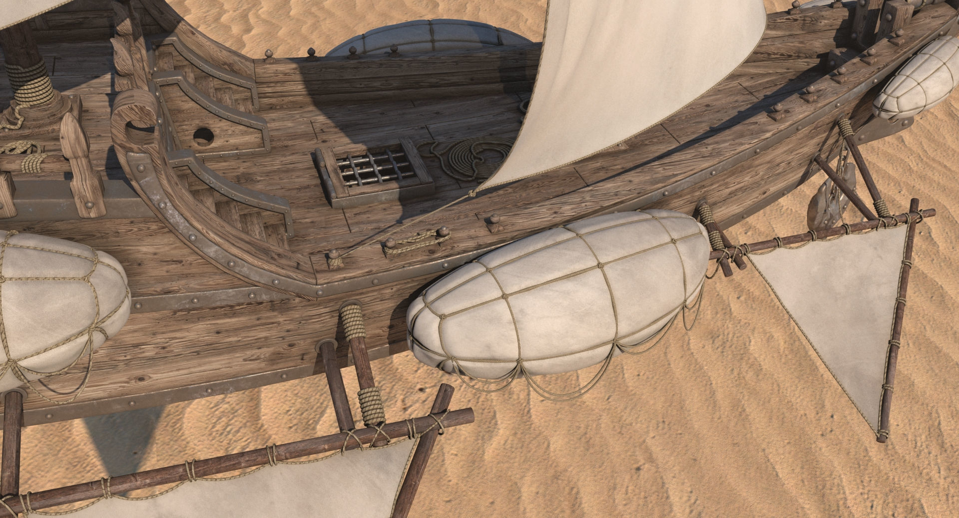 Fantasy Flying Sailing Ship 3D model | CGTrader
