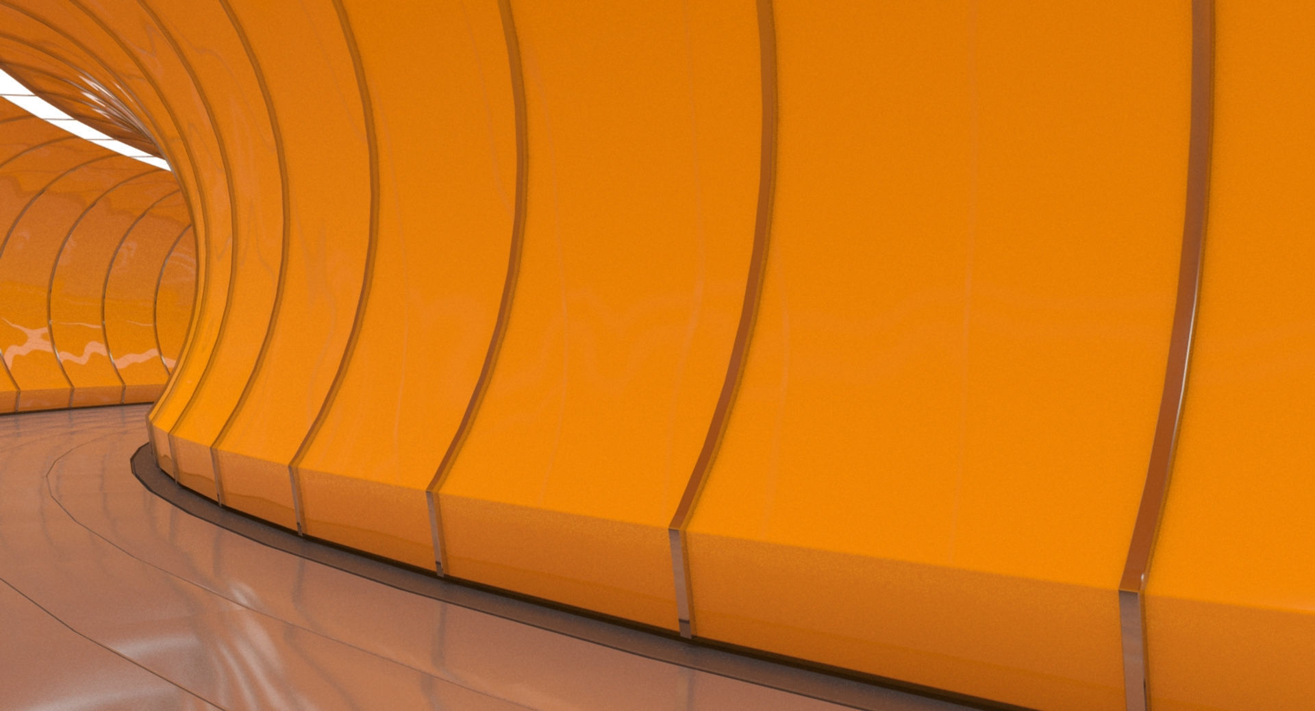 Circular Futuristic Corridor 3D model | CGTrader