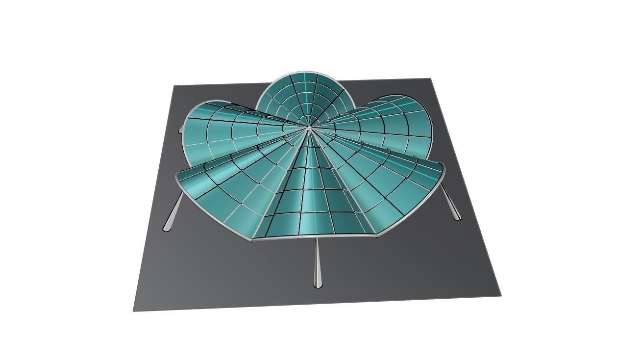 Architectural Pavilion Structure 6 sides 3D model | CGTrader