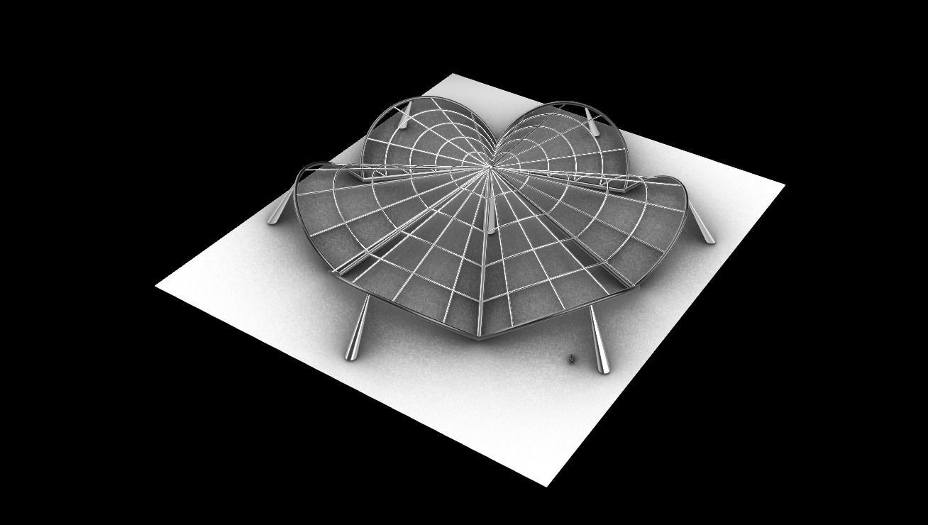 Architectural Pavilion Structure 6 sides 3D model | CGTrader