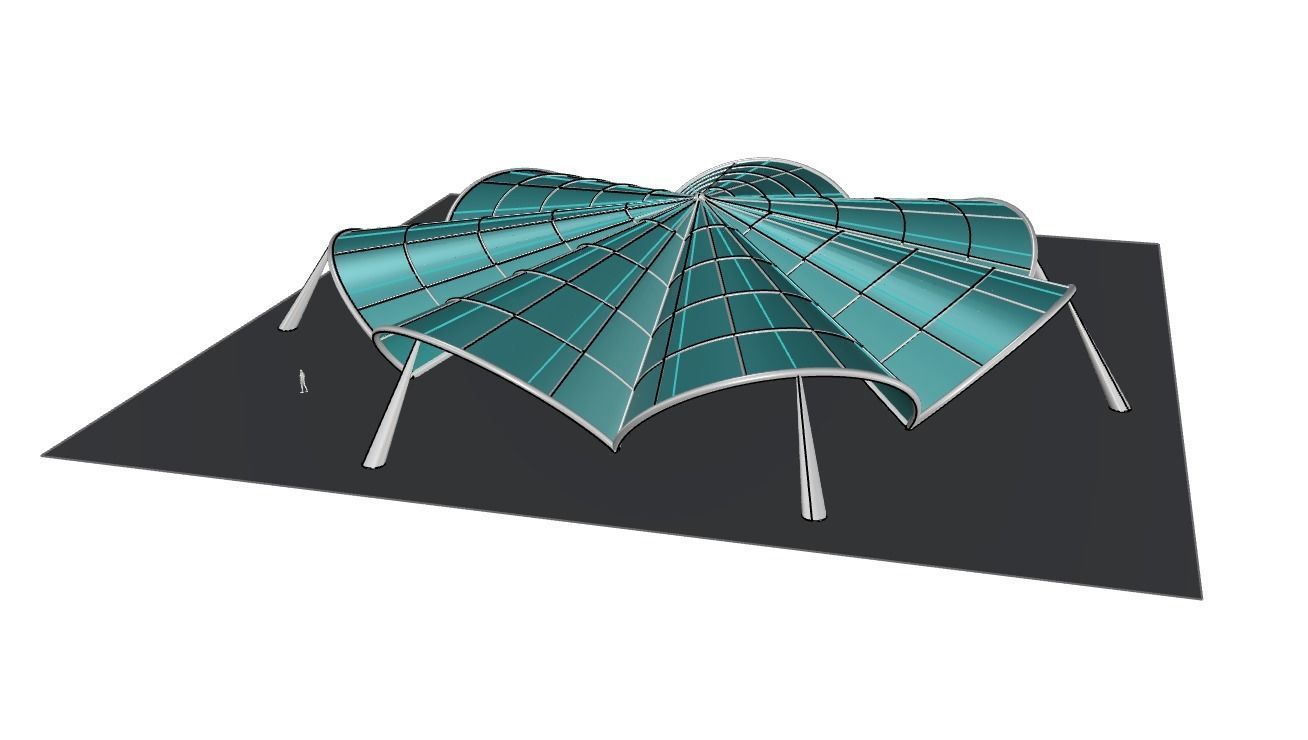 Architectural Pavilion Structure 7 sides 3D model | CGTrader