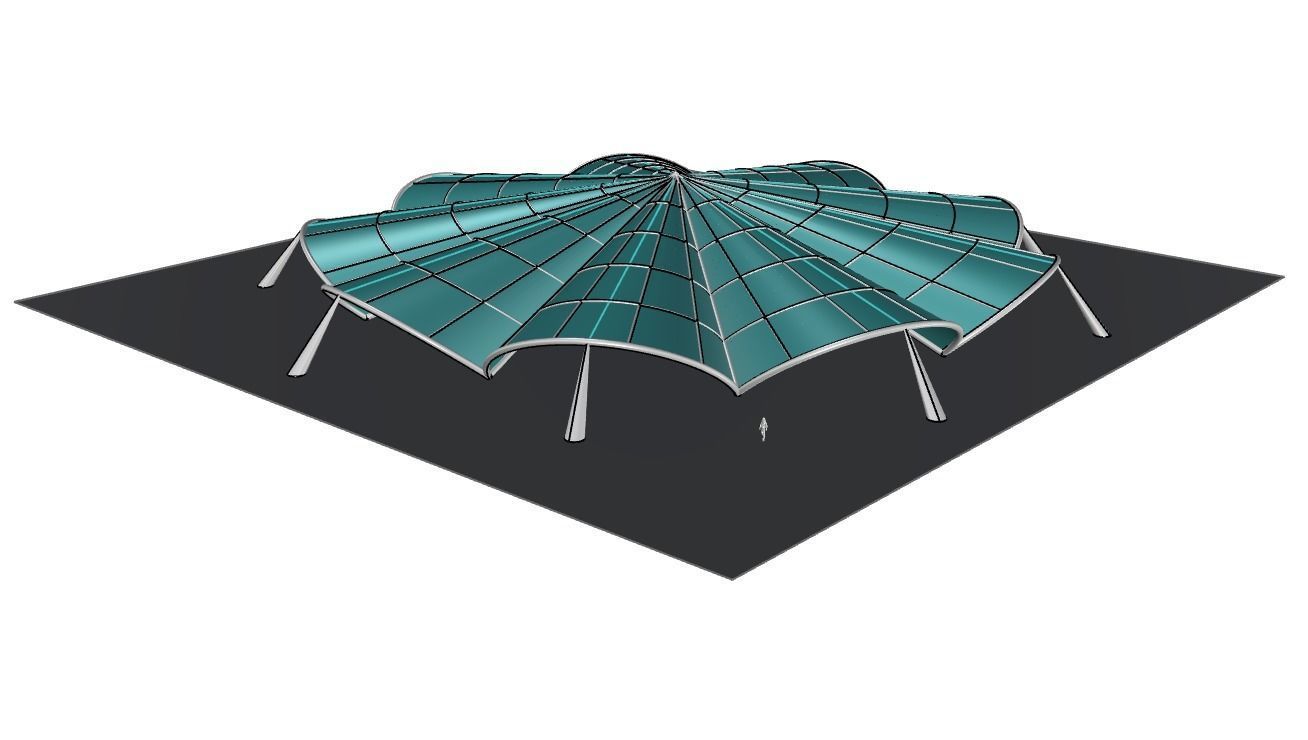 Architectural Pavilion Structure 7 sides 3D model | CGTrader