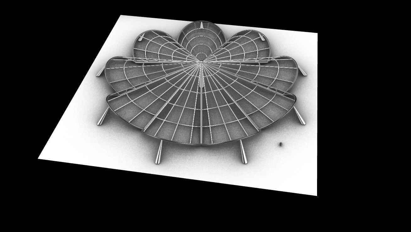 Architectural Pavilion Structure 7 sides 3D model | CGTrader