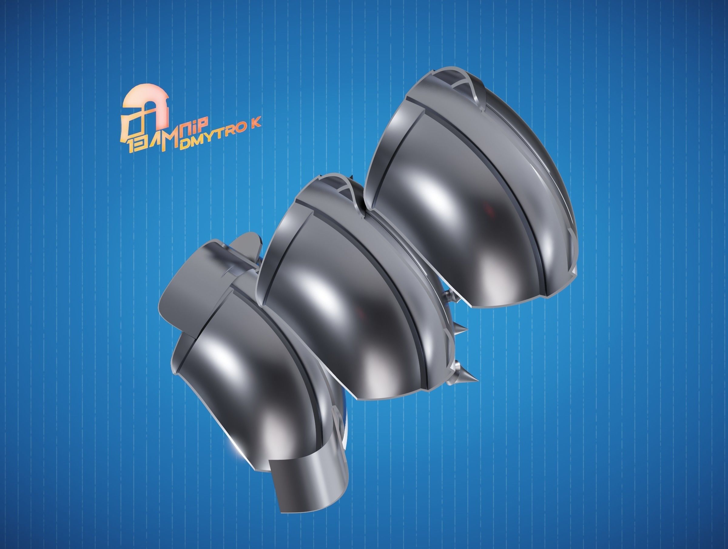 Custom Din Djarin Shoulder Pauldrons 3D model 3D printable | CGTrader