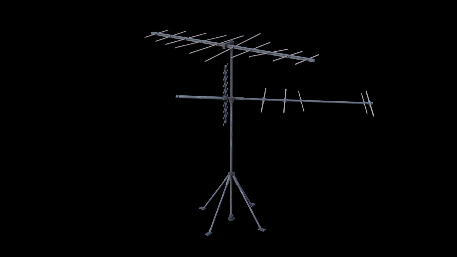 3D model Scifi Small Antenna and Radio Dish Pack VR / AR / low-poly ...